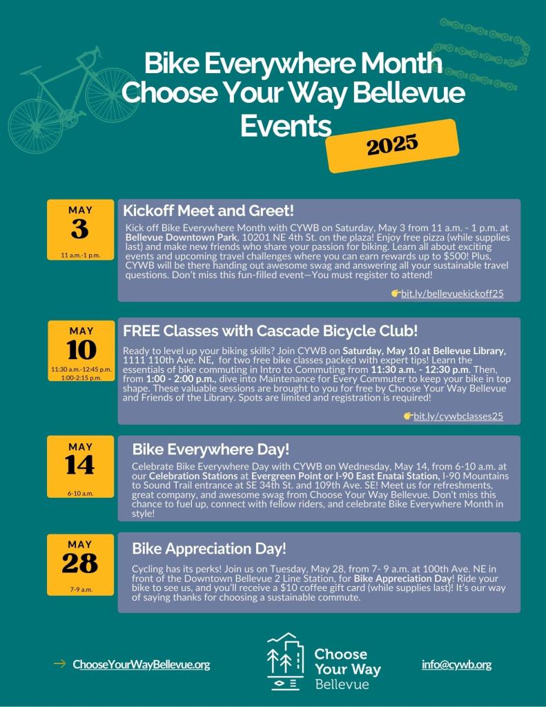 Bike Everywhere Month in Bellevue 2025 | Choose Your Way Bellevue